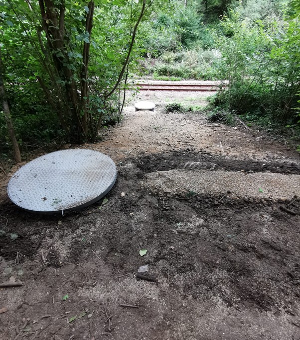 Drainage Flume Installation | Projects | Seva Rail Services